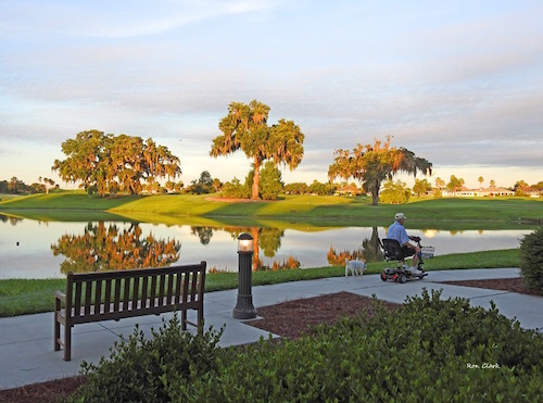 Morning walk behind Freedom Pointe in The Villages - Villages-News.com