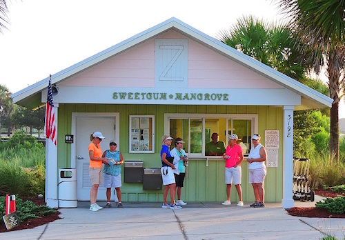 Waiting for their tee time at the starter shack - Villages-News.com