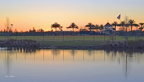 Sunrise over Soaring Eagle Softball Complex in The Villages - Villages ...