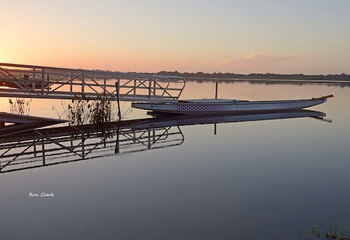 Dragon boat on Lake Miona at sunrise in The Villages - Villages-News.com