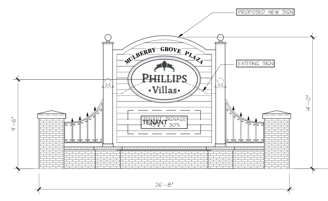 Modification of sign signals arrival of new retail in northern tip of ...