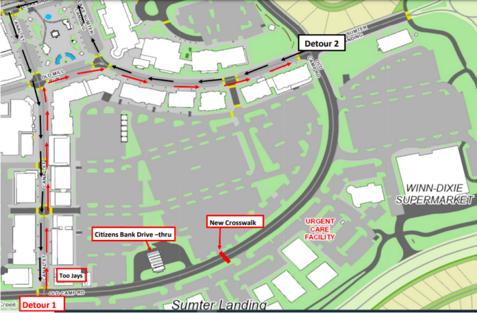 Construction of new crosswalk will require detour at Lake Sumter ...