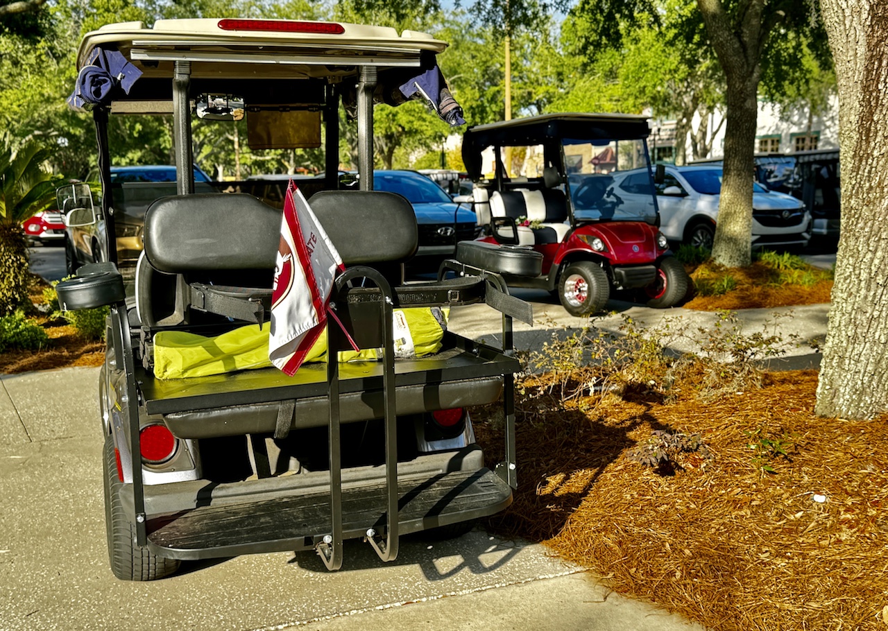 Parking Patrol member snaps photo of golf carts taking over sidewalk ...