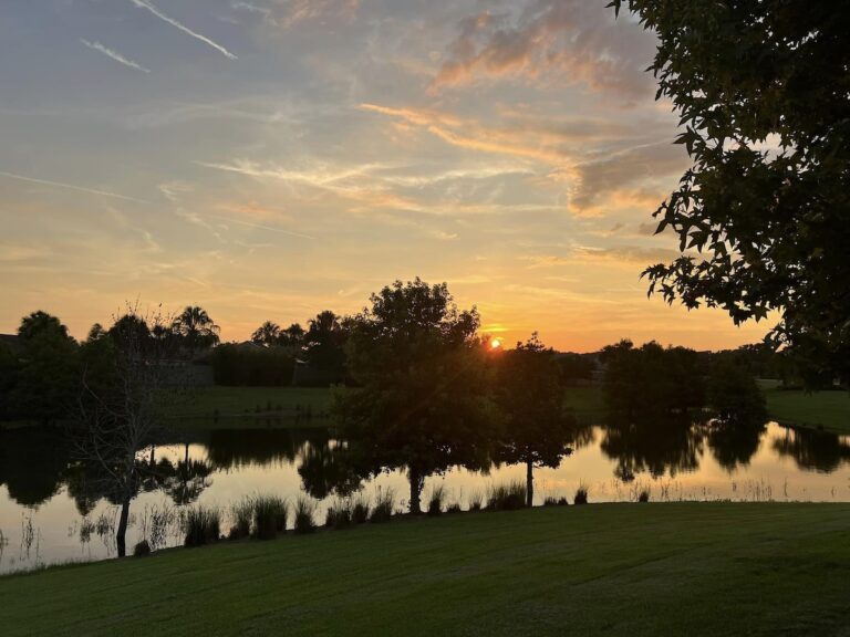 Unfiltered sunset photographed near Brownwood Paddock Square - Villages ...