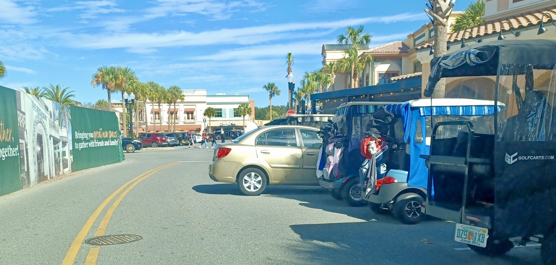 Car tries to impersonate a golf cart at Spanish Springs Town Square ...