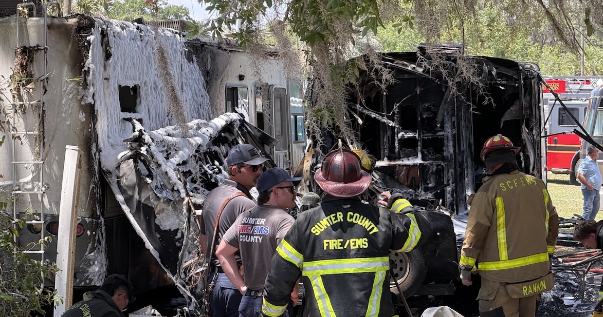 RV destroyed by flames at mobile home park in Wildwood - Villages-News.com