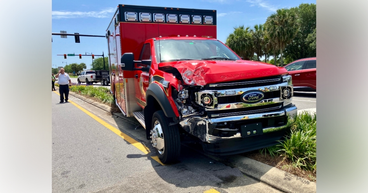 Ambulance crashes in median at busy intersection in The Villages ...
