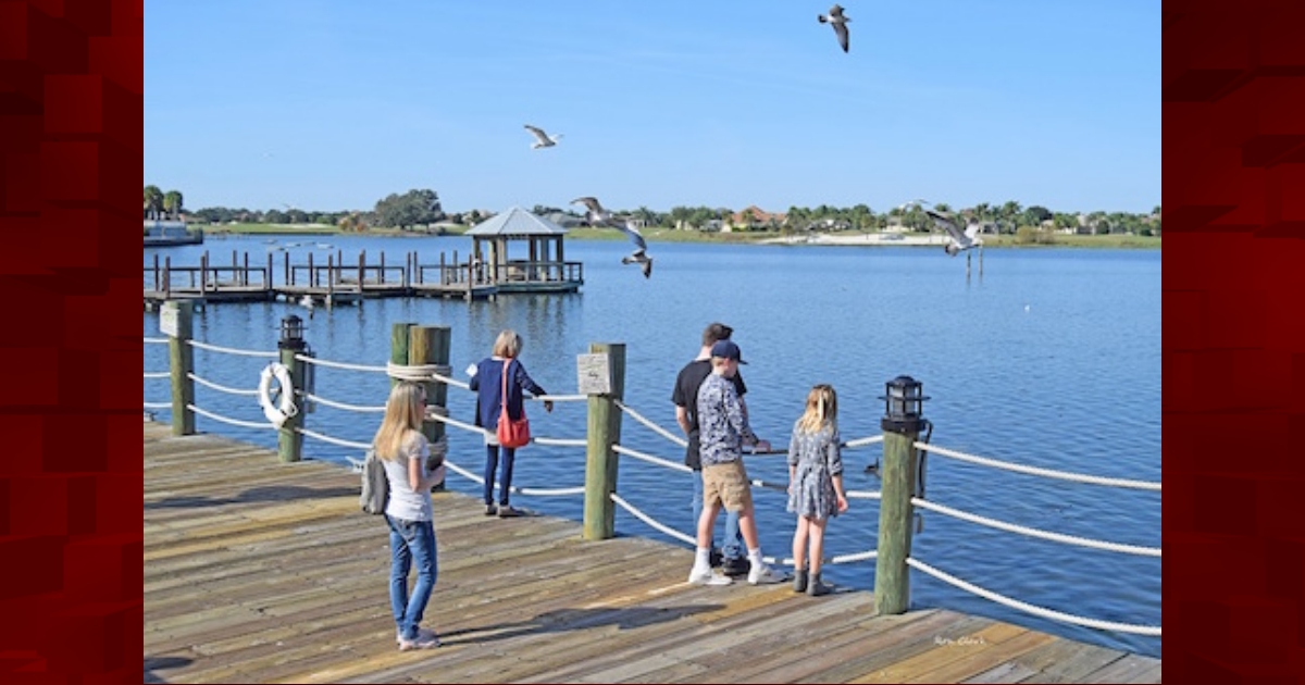 Beautiful day on the boardwalk at Lake Sumter Landing - Villages-News.com