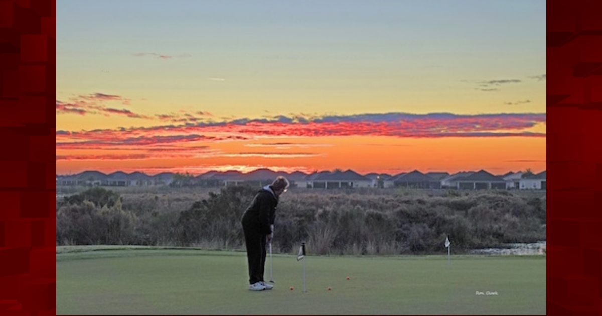 Practice putts before sunrise at Evans Prairie Country Club - Villages ...